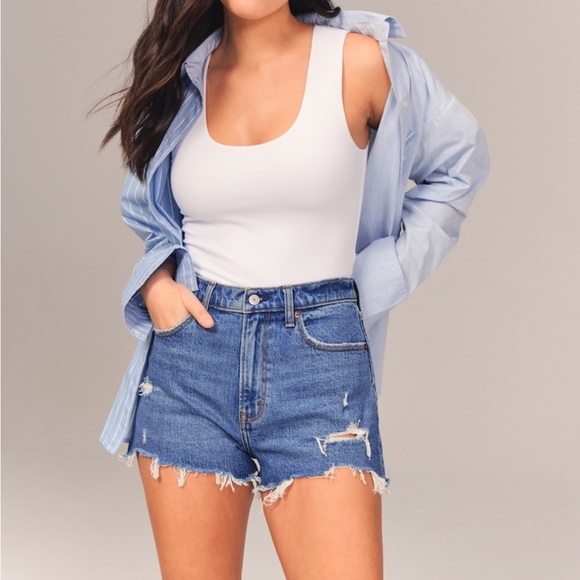 Abercrombie & Fitch | Shorts | Nwt Curve Love High Rise Mom Short ...
